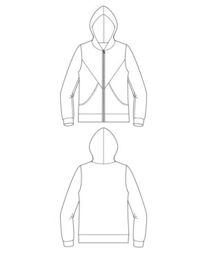 Nazare Zip-up Hoodie Digital Sewing Pattern (PDF) | Itch to Stitch